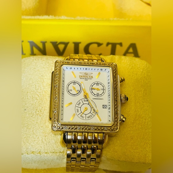 Invicta | Accessories | 6mm Gold Tone Stainless Steel Invicta Watch 16 ...